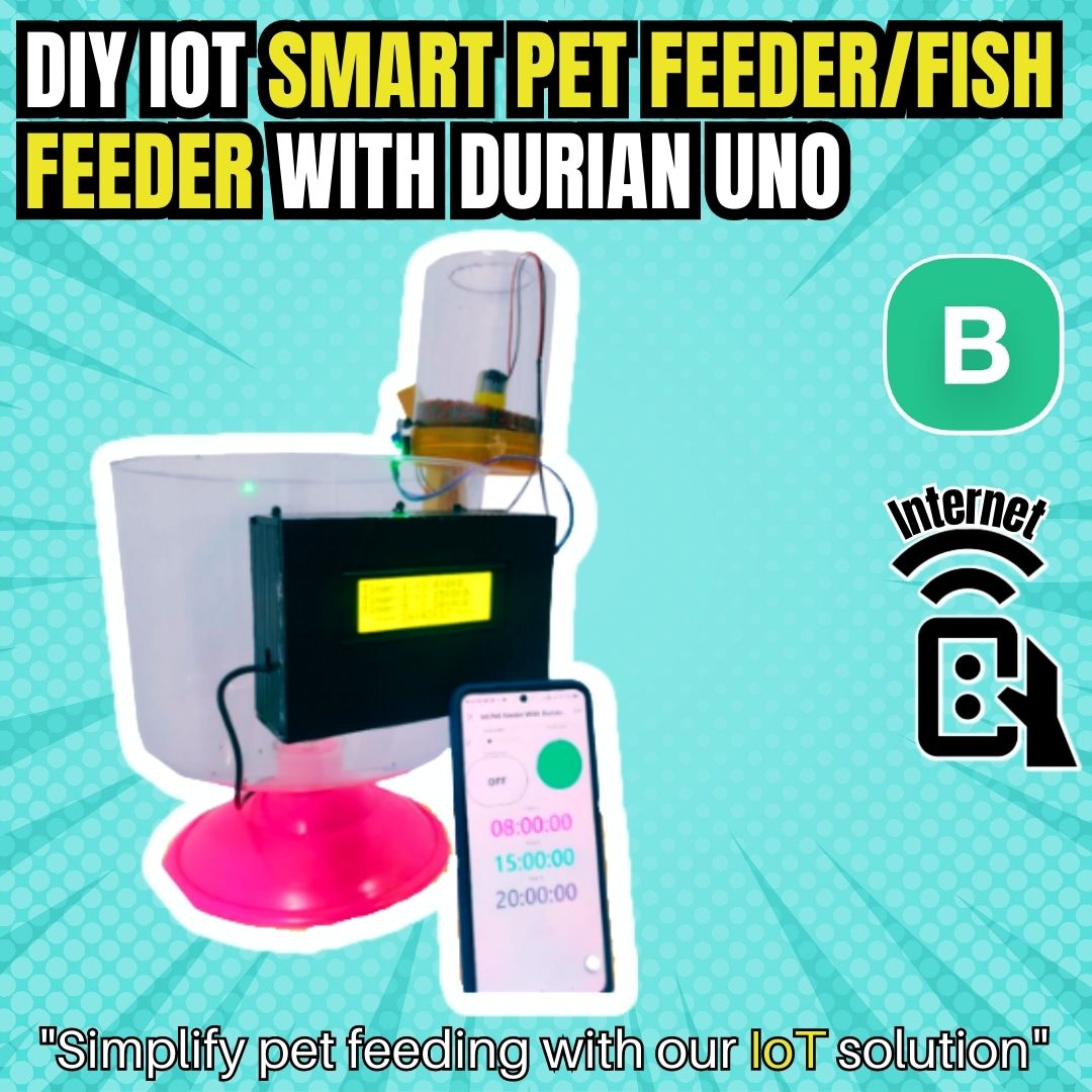 Arduino STEM RBT Project DIY IOT SMART PET FEEDER FISH FEEDER WITH