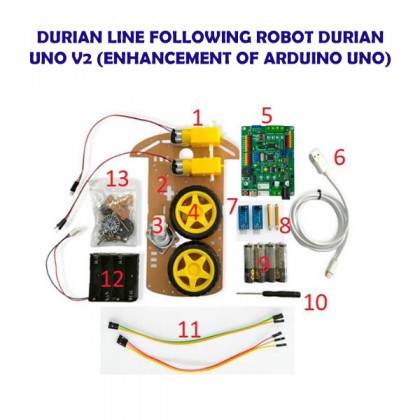 Arduino STEM RBT project: Arduino Durian Line Following Robot Durian ...