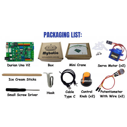 Arduino STEM RBT project: Arduino RBT STEM Project: DIY Mini Crane Kit ...