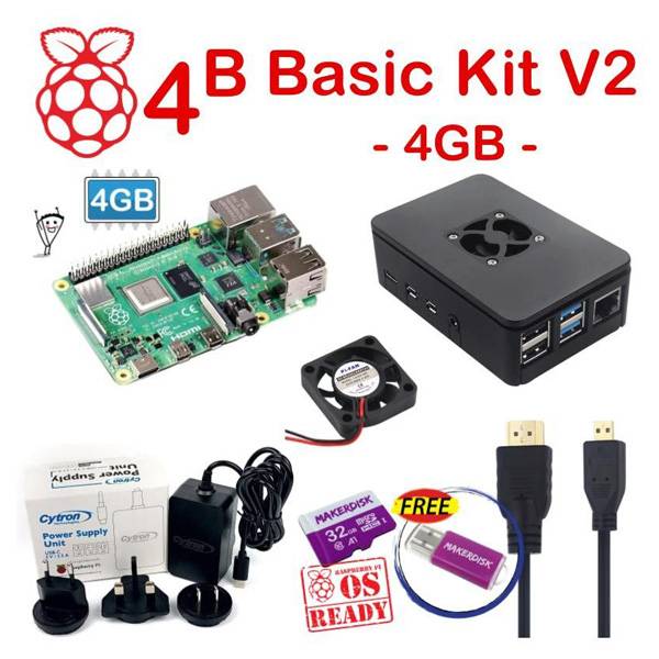 Raspberry Pi 4 Model B 4GB and Kits