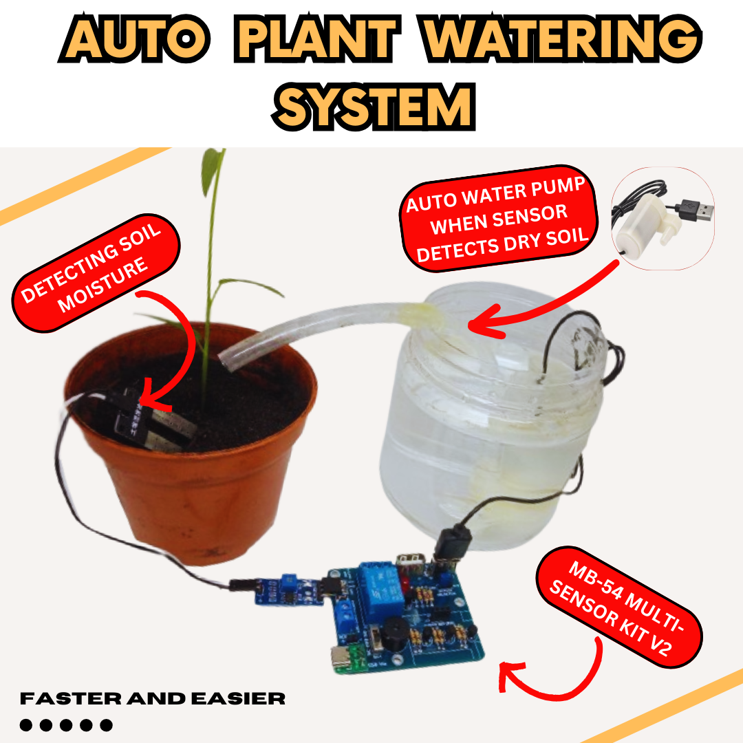 AUTO PLANT WATERING SYSTEM WITH MB-54 MULTI-SENSOR KIT V2