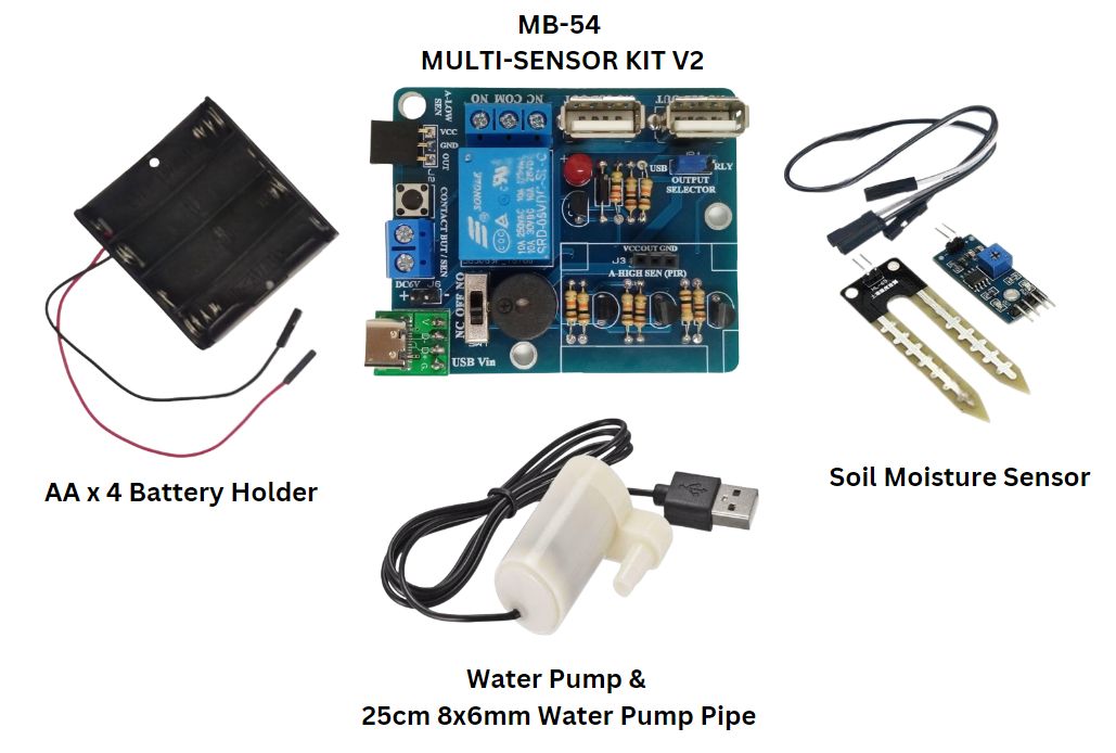 AUTO PLANT WATERING SYSTEM WITH MB-54 MULTI-SENSOR KIT V2