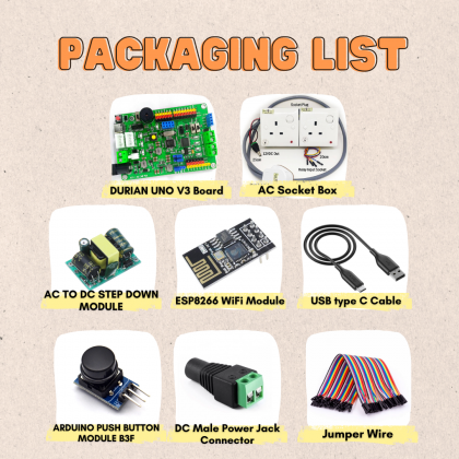 ARDUINO STEM RBT PROJECT: ARDUINO IOT SMART AC EXTENSION WITH DURIAN UNO