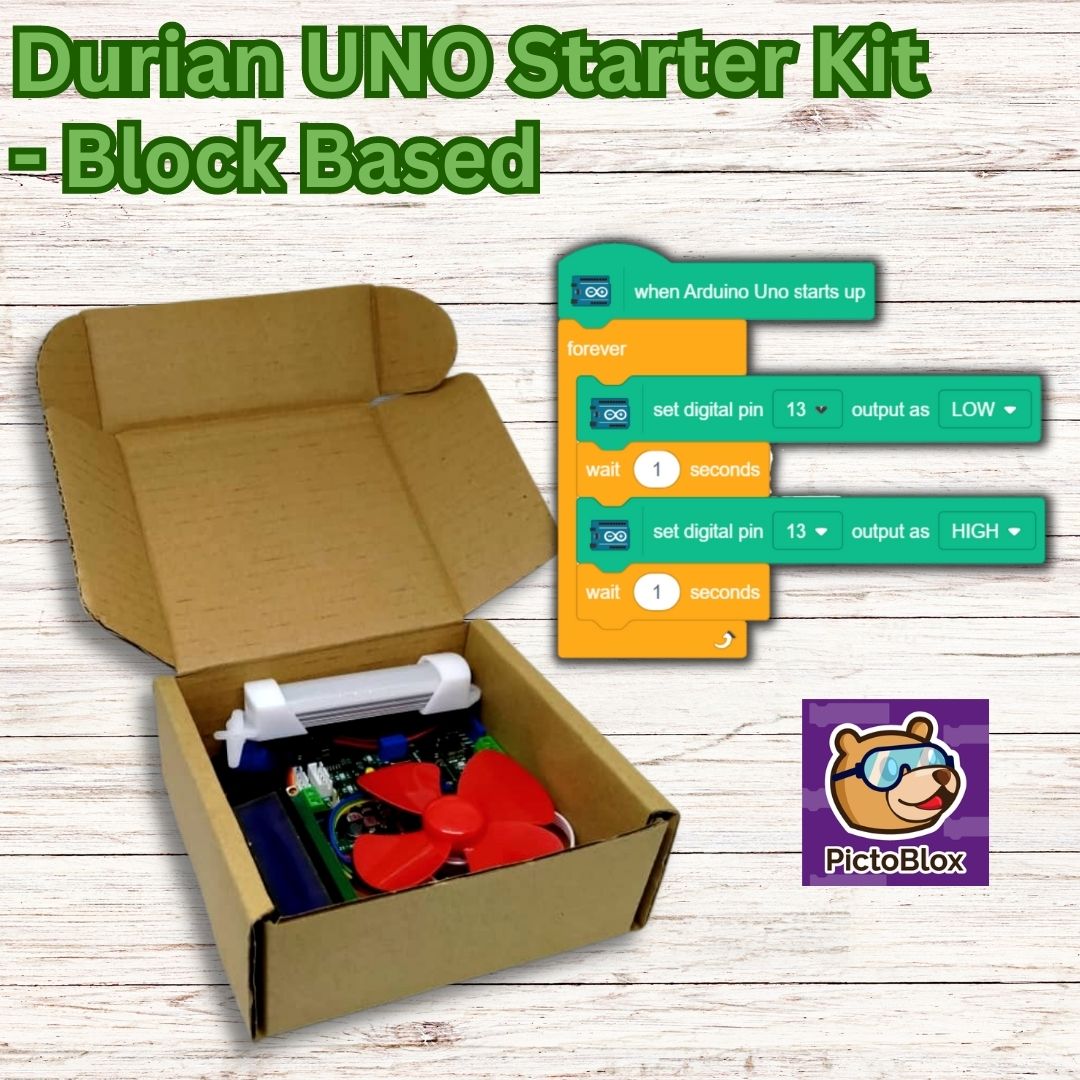 Arduino STEM RBT project: Durian UNO Starter Kit - Block Based (Arduino ...
